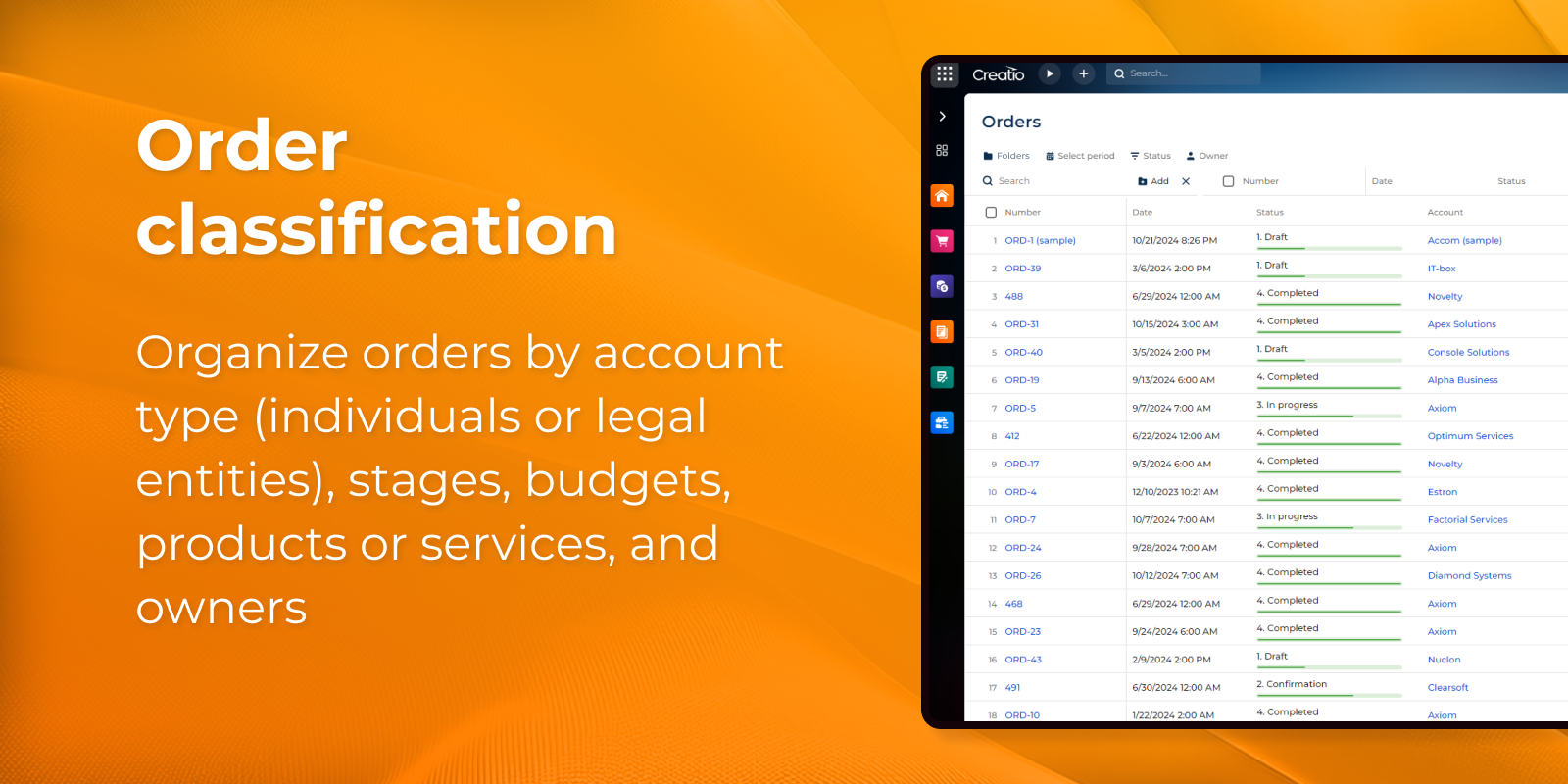 Order and Contract Management | Creatio Marketplace